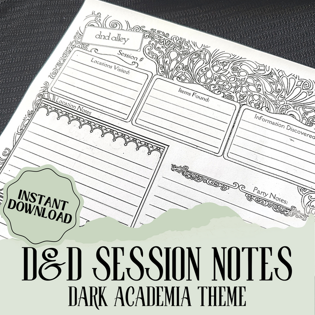 DnD Session Notes | dndalley