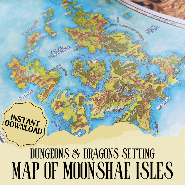 Map of Moonshae | Dungeons & Dragons Map | GM Tools | Faerûn | dndalley