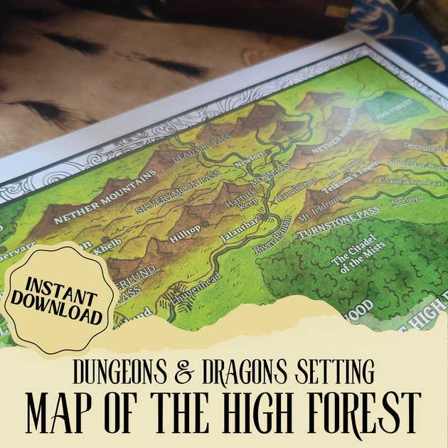 Map of the High Forest | Dungeons & Dragons Map | GM Tools | Faerûn ...