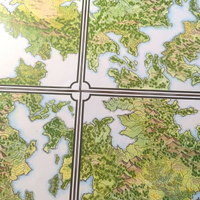 Printable Fantasy TTRPGs Colour Map | 4 Geomorphic World Maps | dndalley