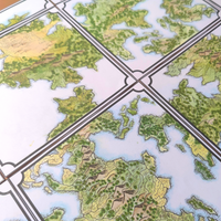 Printable Fantasy TTRPGs Colour Map | 4 Geomorphic World Maps | dndalley