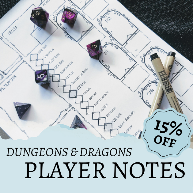 DnD Player Character Notes Bundle | dndalley